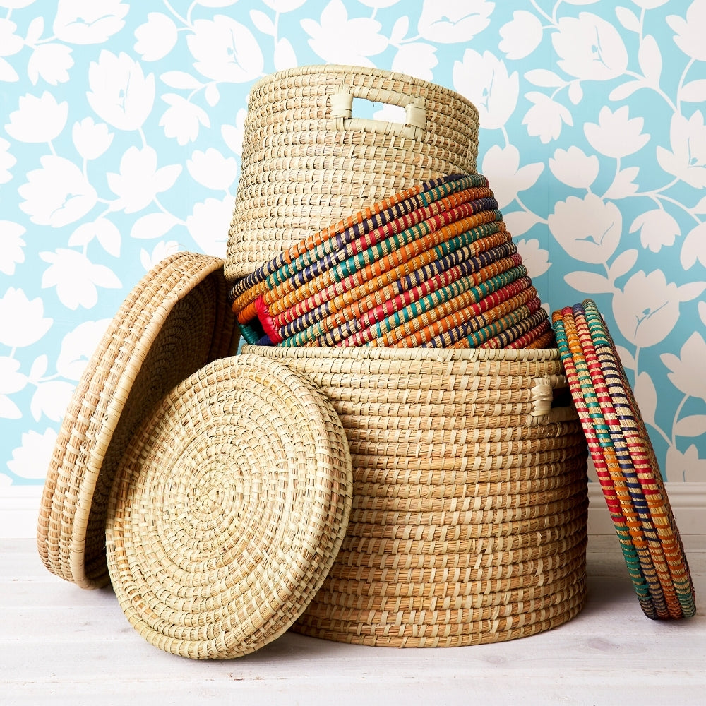 Extra Storage Kaisa Grass Baskets with Lids. – Artisan Variety
