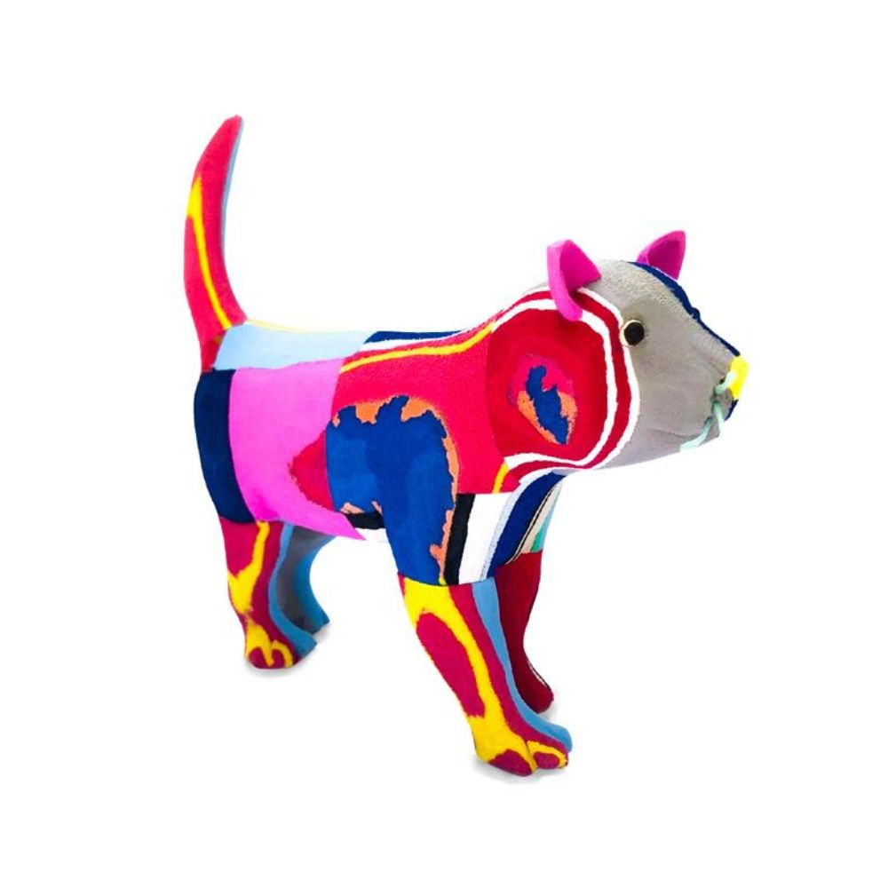 Small Recycled Flip Flop Cat Figurine – Artisan Variety